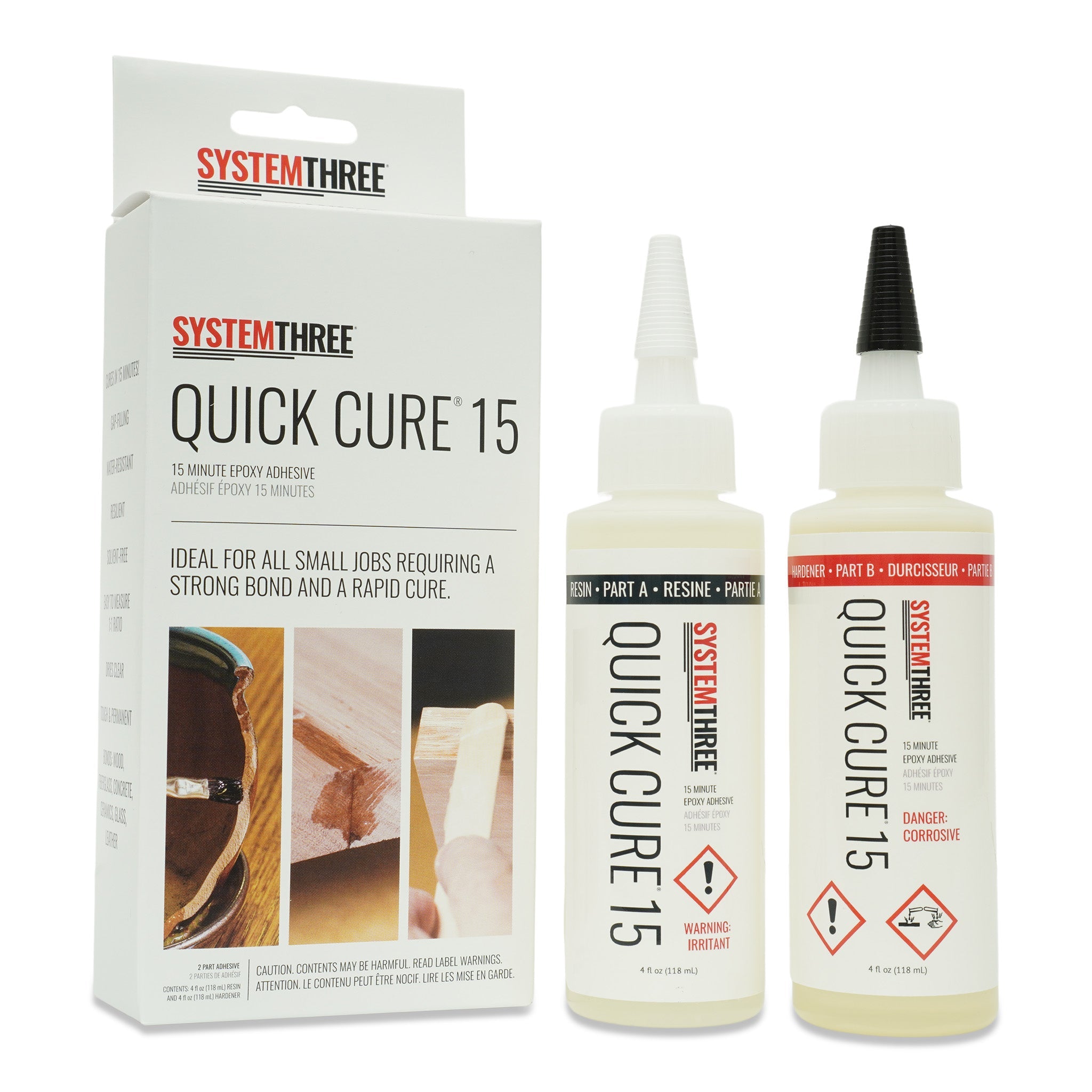 Quick Cure-15 | 15 Minute Epoxy Glue - System Three Resins