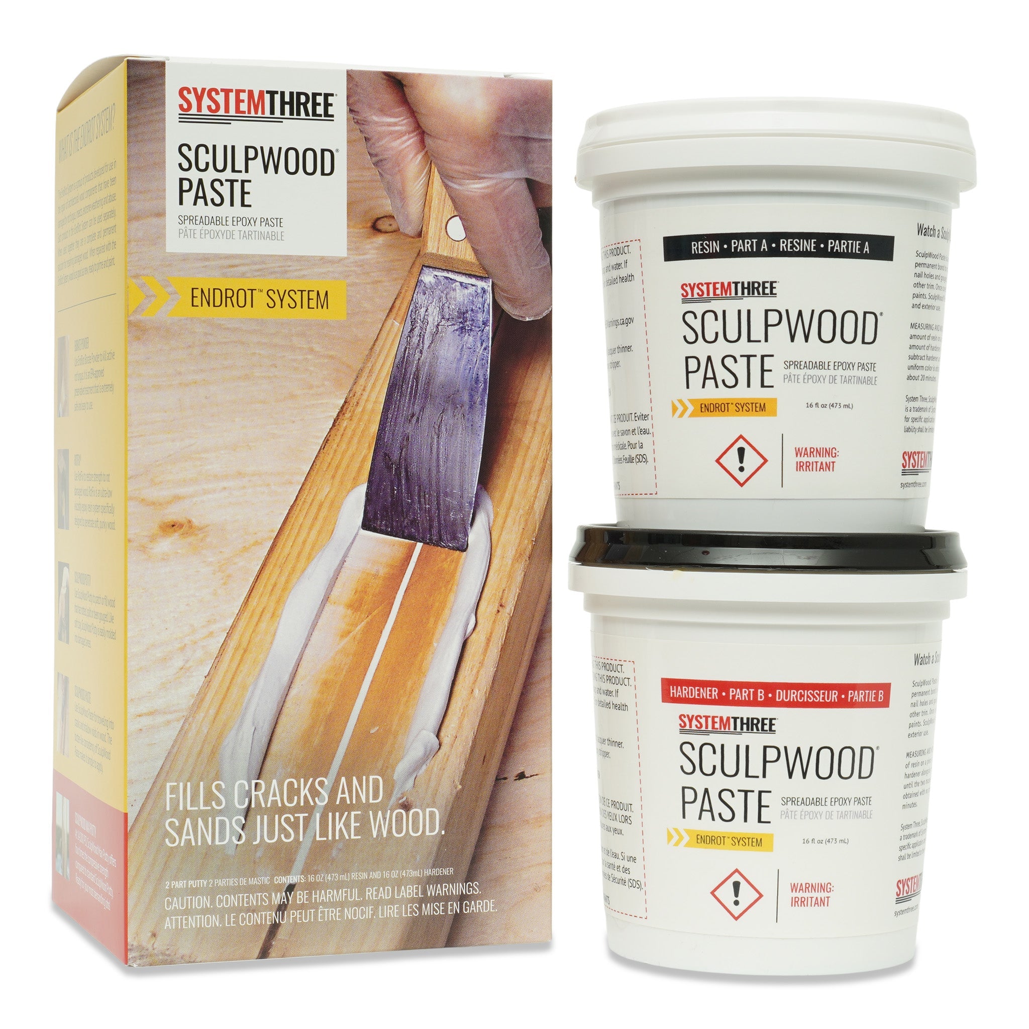 SculpWood Paste | Spreadable Epoxy Wood Filler Paste - System Three Resins